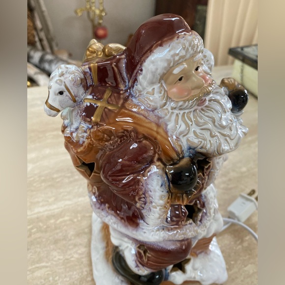 Holiday | Vintage Santa Claus Ceramic Light Plug In Piece | Poshmark